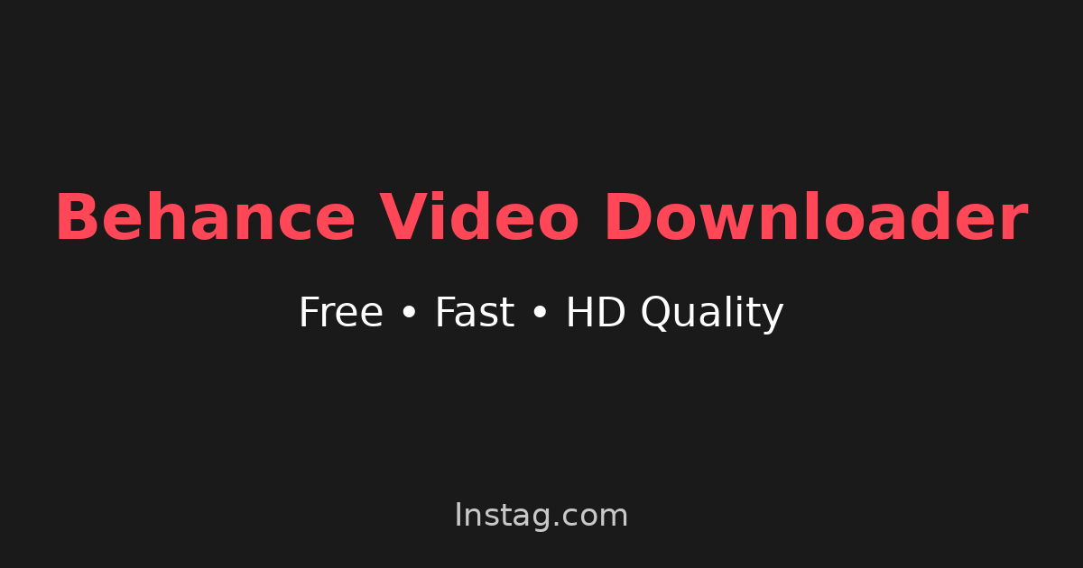 Behance Video Saver - Download Videos Online Free – Instag