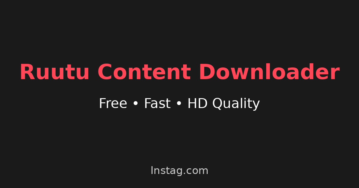 Ruutu Downloader - Download Ruutu Images and Videos - Instag